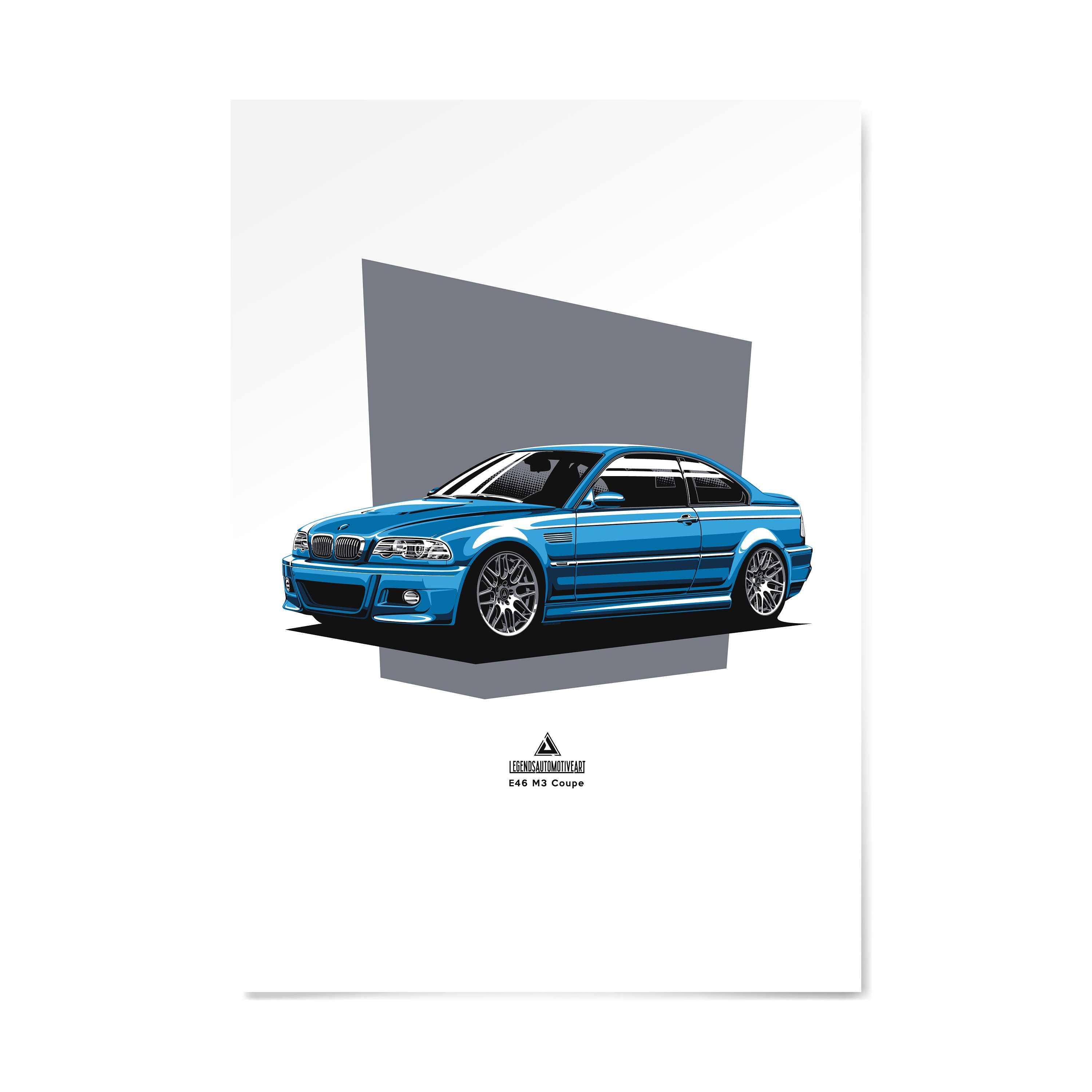 BMW E46 M3 Poster | BMW Print | M3 Poster | BMW M3 E46 Print | Gift for ...