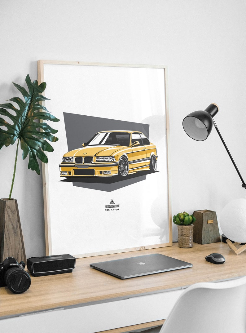 BMW E36 Poster | M Power| E36 Poster | Classic Car Poster | Gift for ...