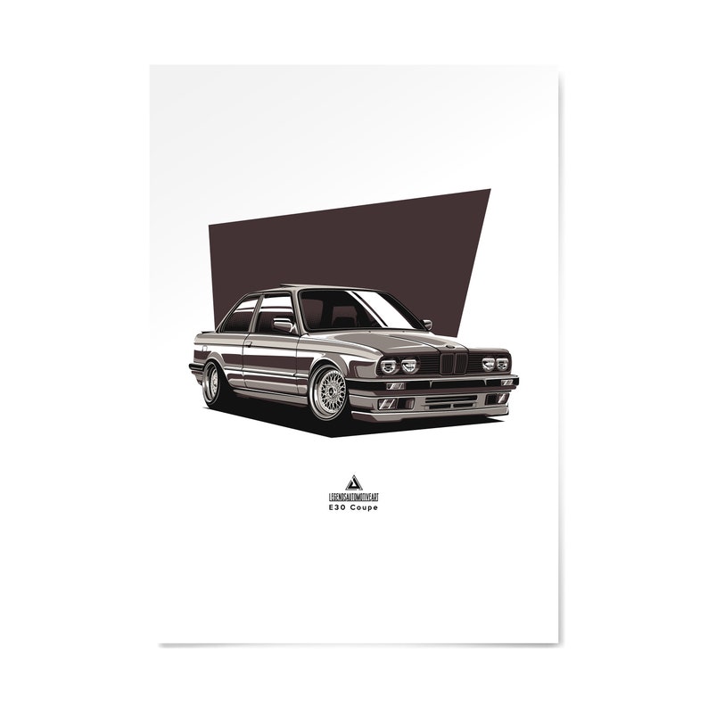 E30 Print BMW E30 Poster Poster BMW Gift for Petrolhead Gifts for Him ...