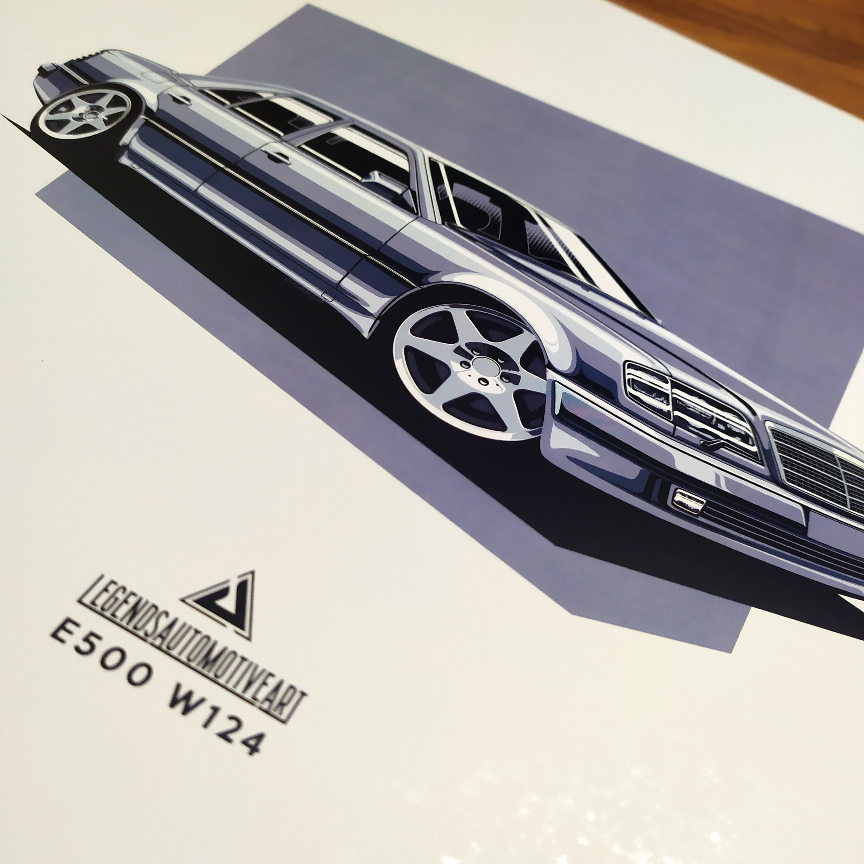 Mercedes-benz E500 W124 Poster | Print | Vector Illustrations | Gift - Etsy
