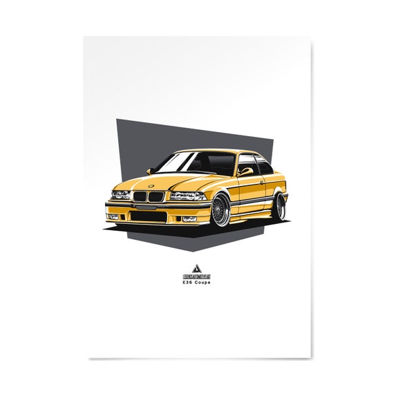 BMW E36 Poster M Power E36 Poster Classic Car Poster | Etsy