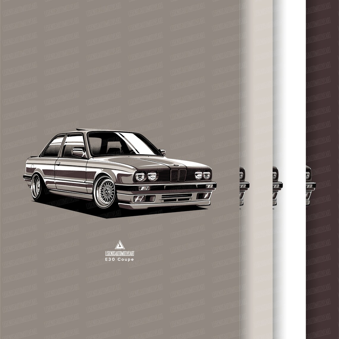 BMW E30 Coupe Digital Art Classic BMW BMW Poster Gifts for Him Classic ...
