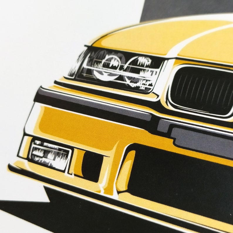 BMW E36 Poster | M Power| E36 Poster | Classic Car Poster | Gift for ...