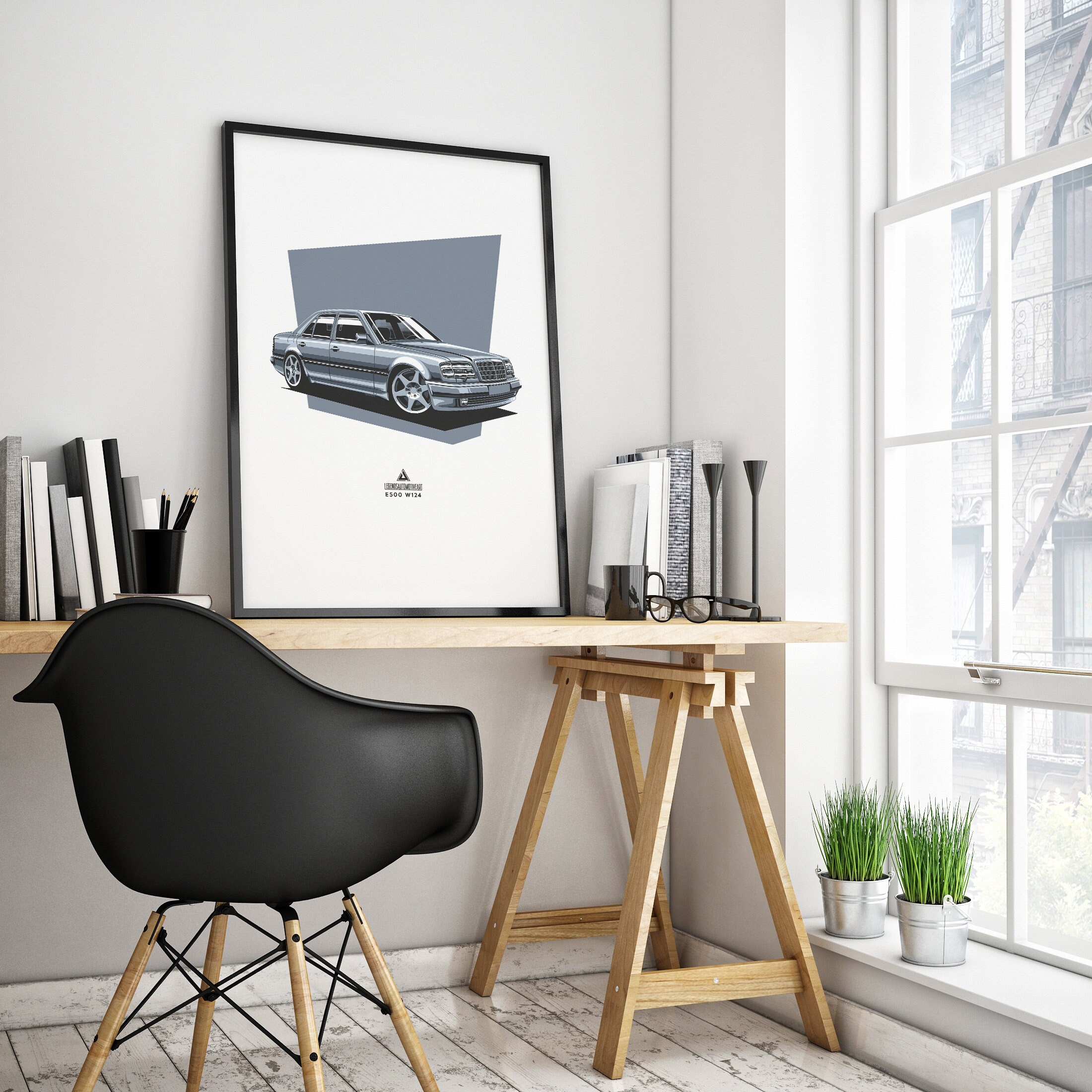 Mercedes-benz E500 W124 Poster | Print | Vector Illustrations | Gift - Etsy