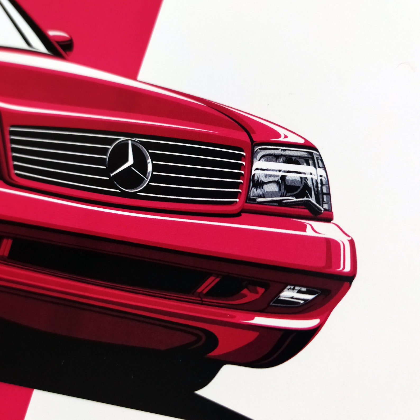 Mercedes-benz Poster | SL500 R129 | Red Sport Car Convertible | Car ...