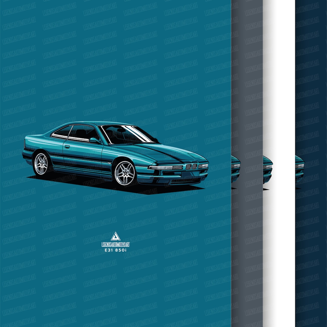 BMW E31 Coupe Digital Art | BMW 850i | BMW Poster | Gifts for Him | Car ...