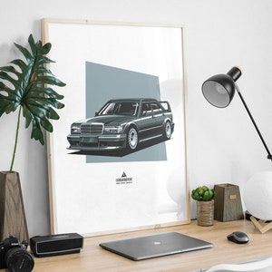 190E Print | Mercedes 190E Poster | W201 Evo2 Poster | DTM Cars | Gift for Petrolhead | Gifts ...