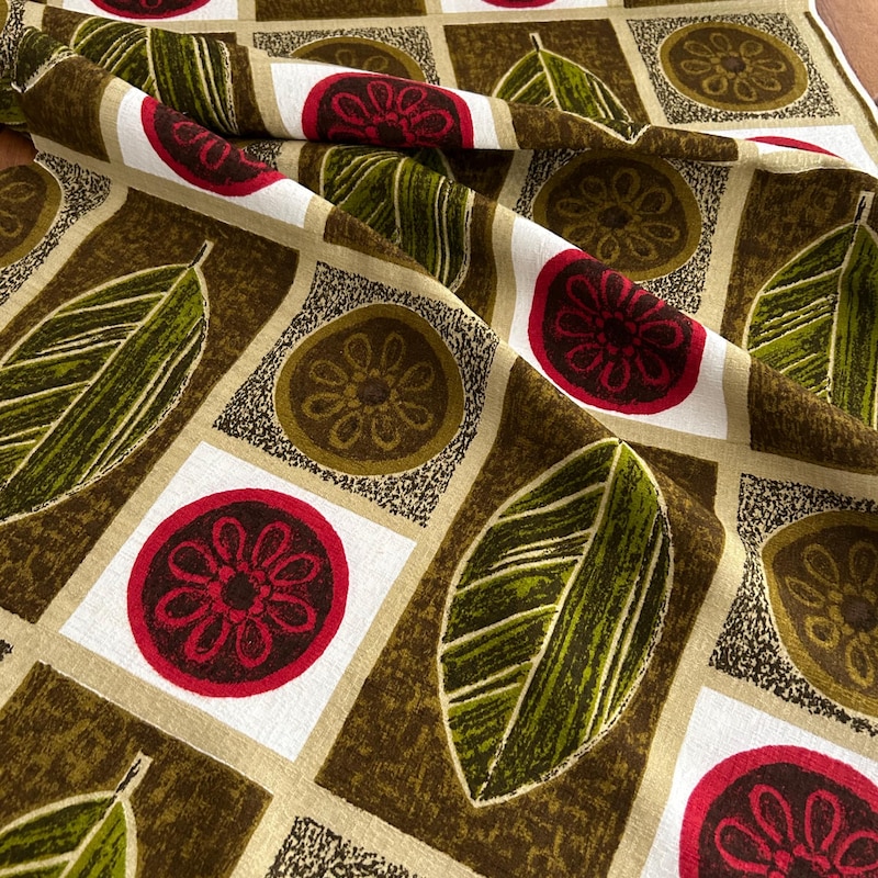 Retro Bark Cloth Fabric - Etsy UK