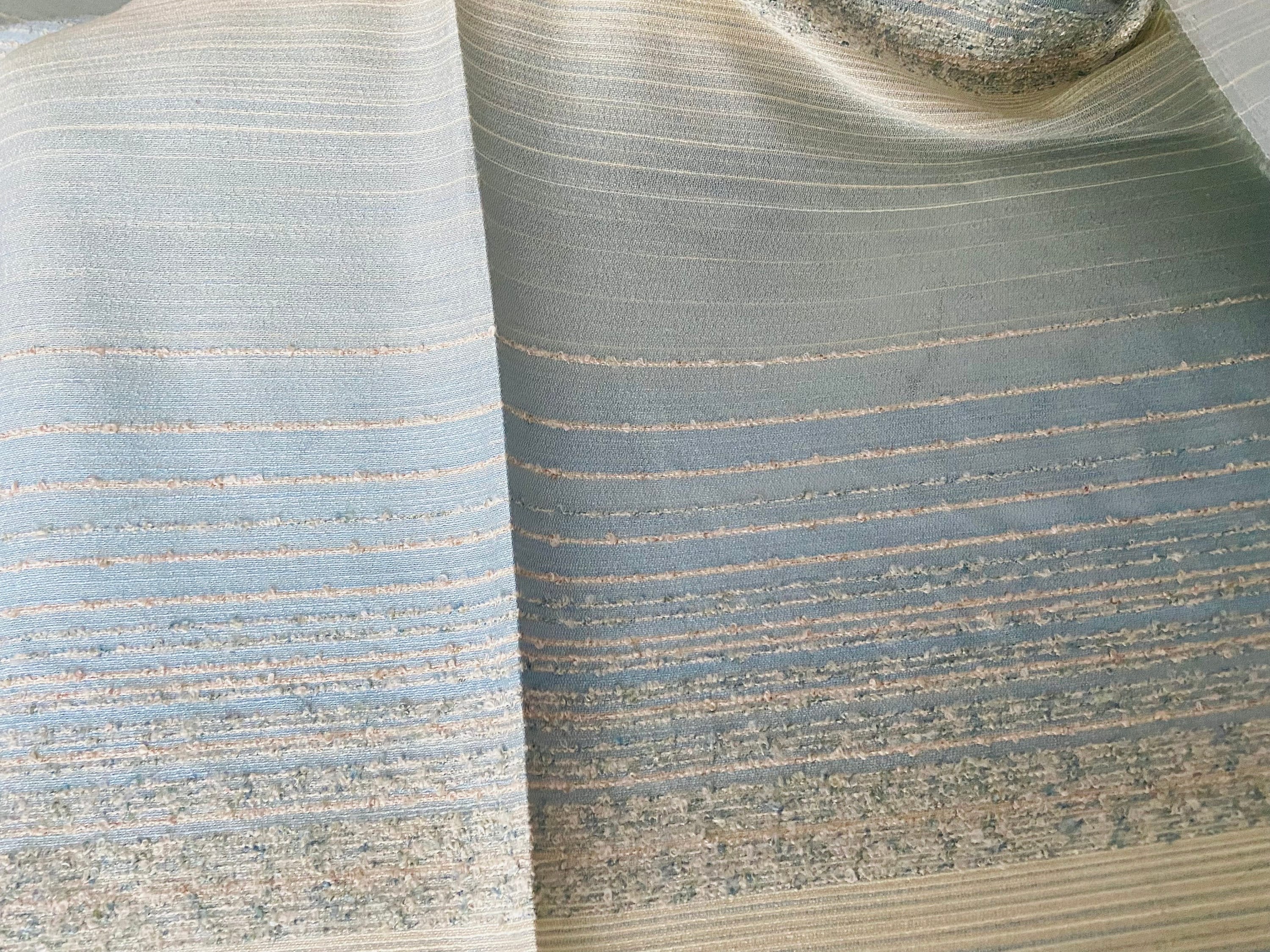 Mid Century Shantung 1960s Pastel Colors Vintage Fabric Curtains New ...