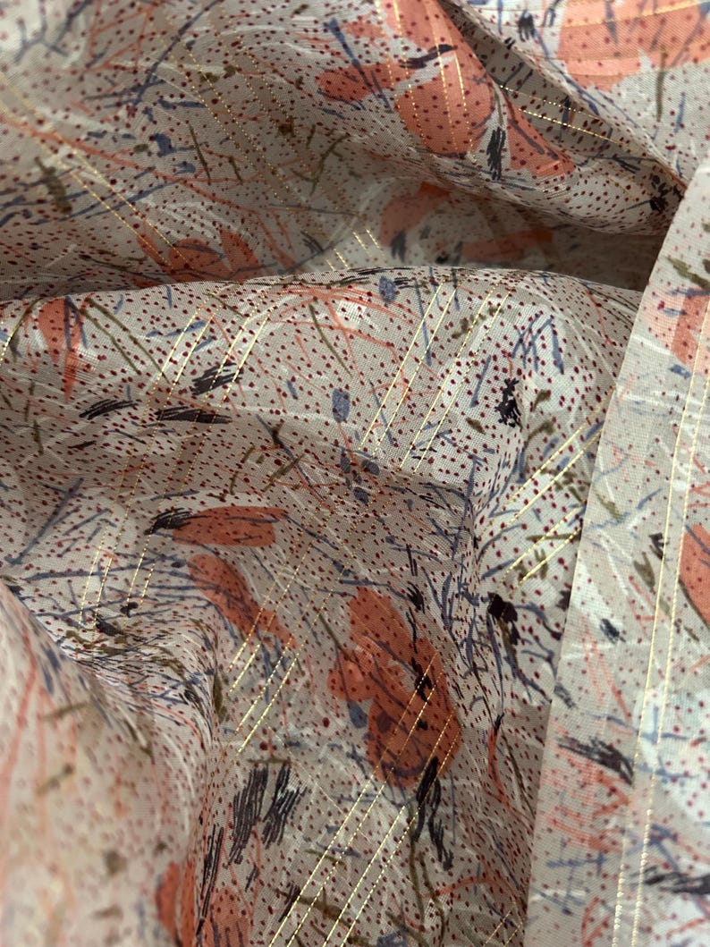 1960s Fabric Mid Century Vintage Dressmaking Lurex Mix New Old Stock ...