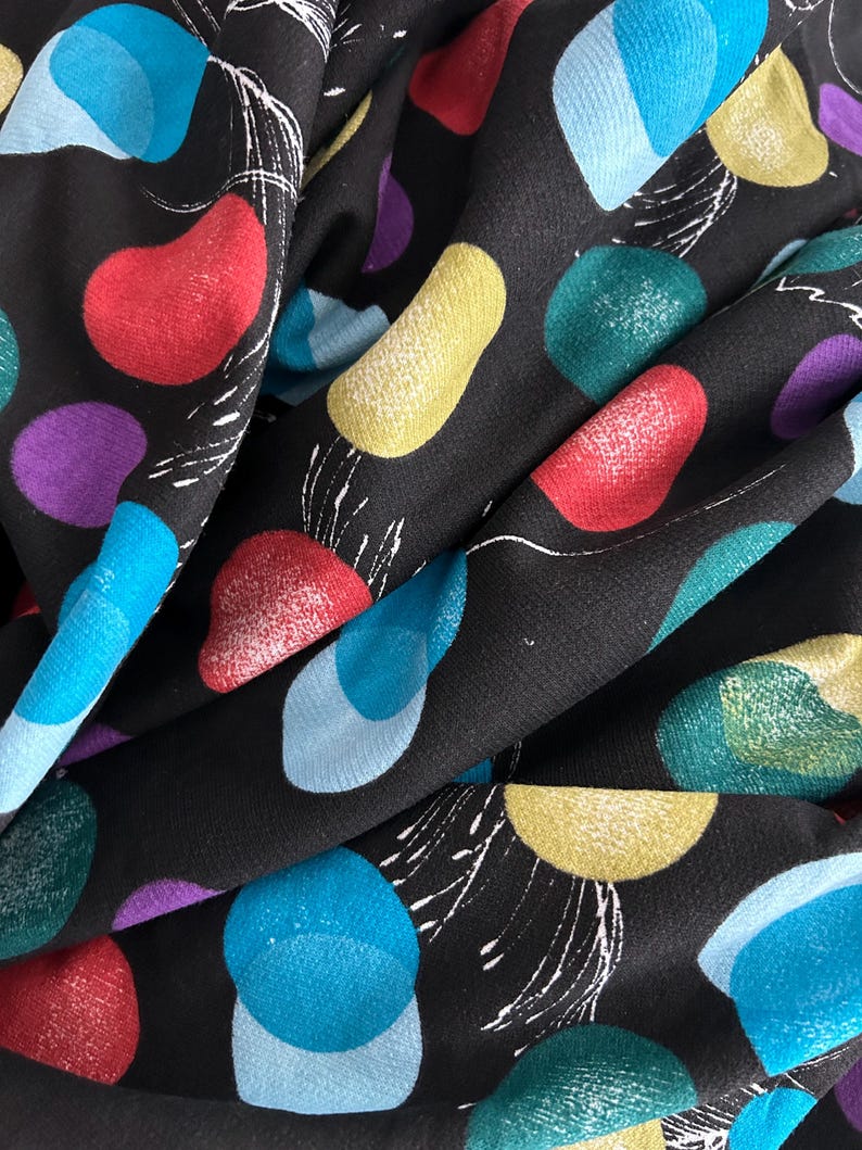 Late 90s Cotton Jersey. Groovy Pattern. Vibrant Colors 1.7 M X 1.6 M ...