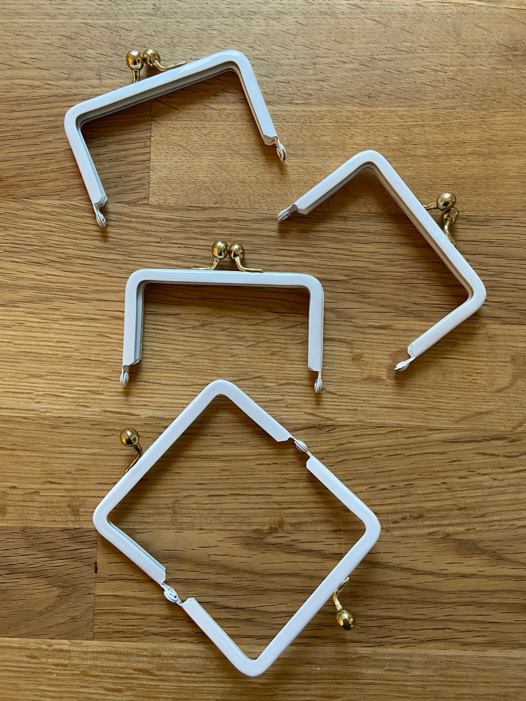White / Gold Metal Bag Frames - Etsy