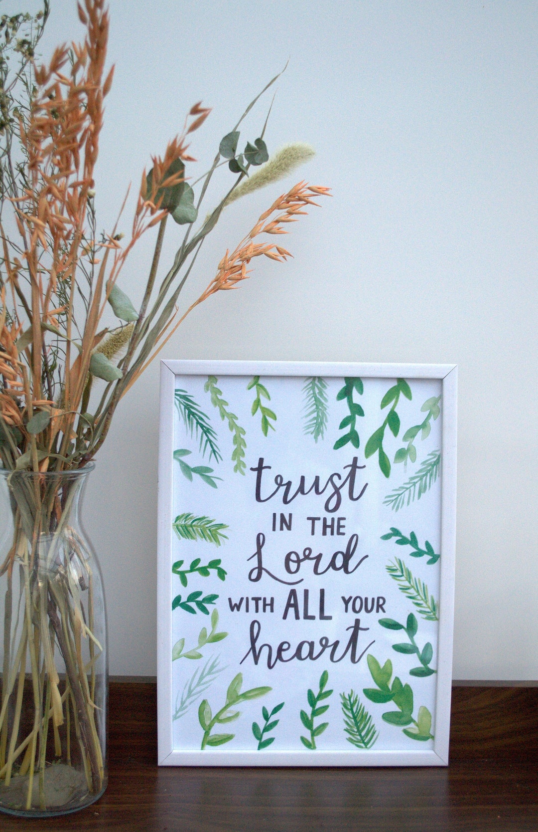 Proverbs 3 5 Wall Art Print Digital Download, Trust in the Lord With ...