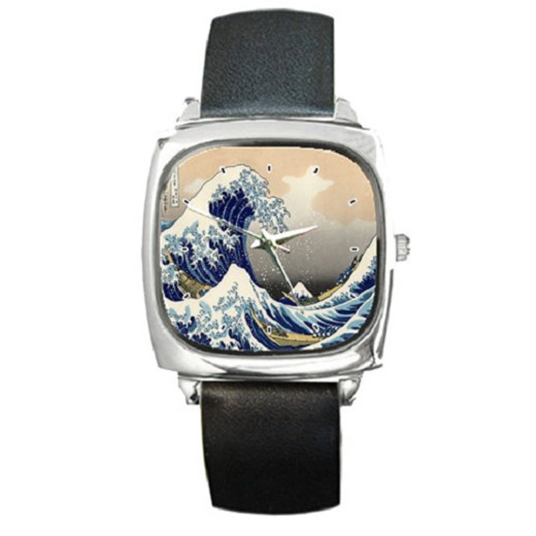 The Great Wave of Kanagawa Famous Painting Repro Wristwatches - Etsy
