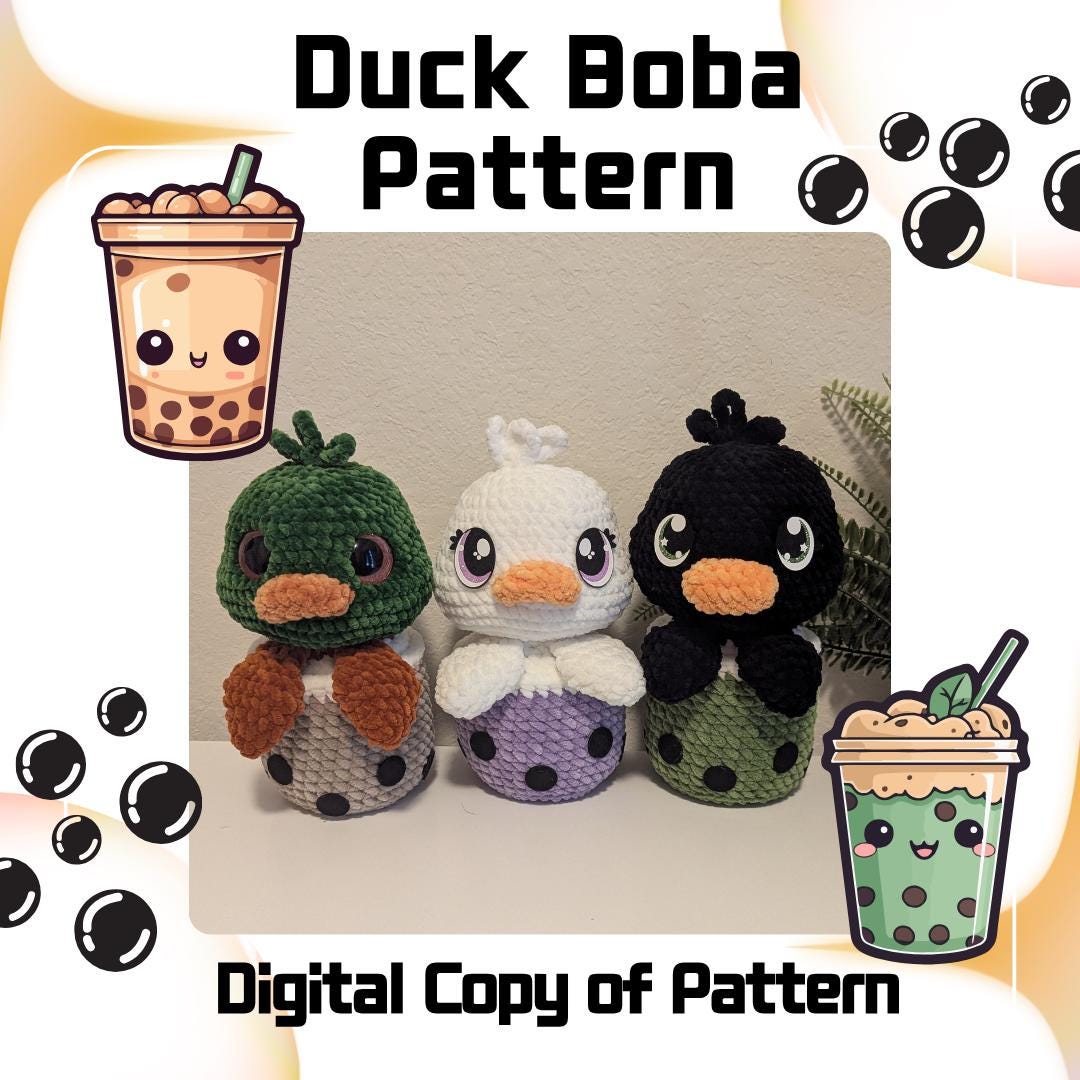 Duck Boba Pattern - Etsy