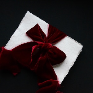 Christmas Red SILK VELVET Ribbon Hand Dyed Velvet Ribbon - Etsy UK