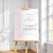 Pink Checkered Baby Shower Welcome Sign: Retro Theme (digital Download ...