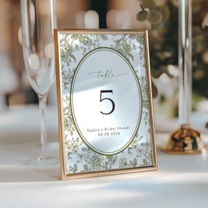 Wedding Table Number Display Card Design Template Digital Download ...