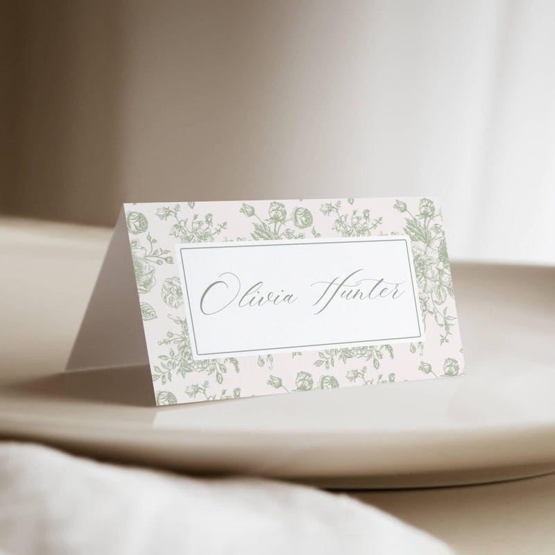 Floral Place Cards - Etsy