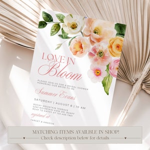 Floral Bridal Shower Name Card Template Printable Place Card Template ...