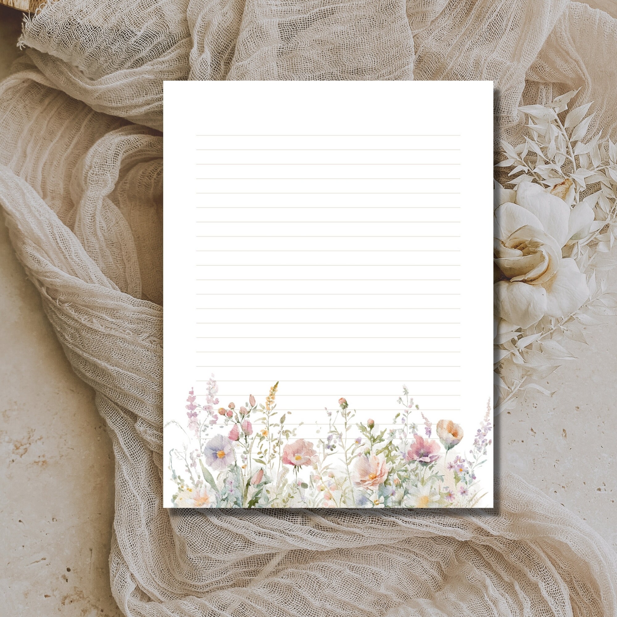Printable Letter Writing Papers Printable Floral Letter Writing Papers ...