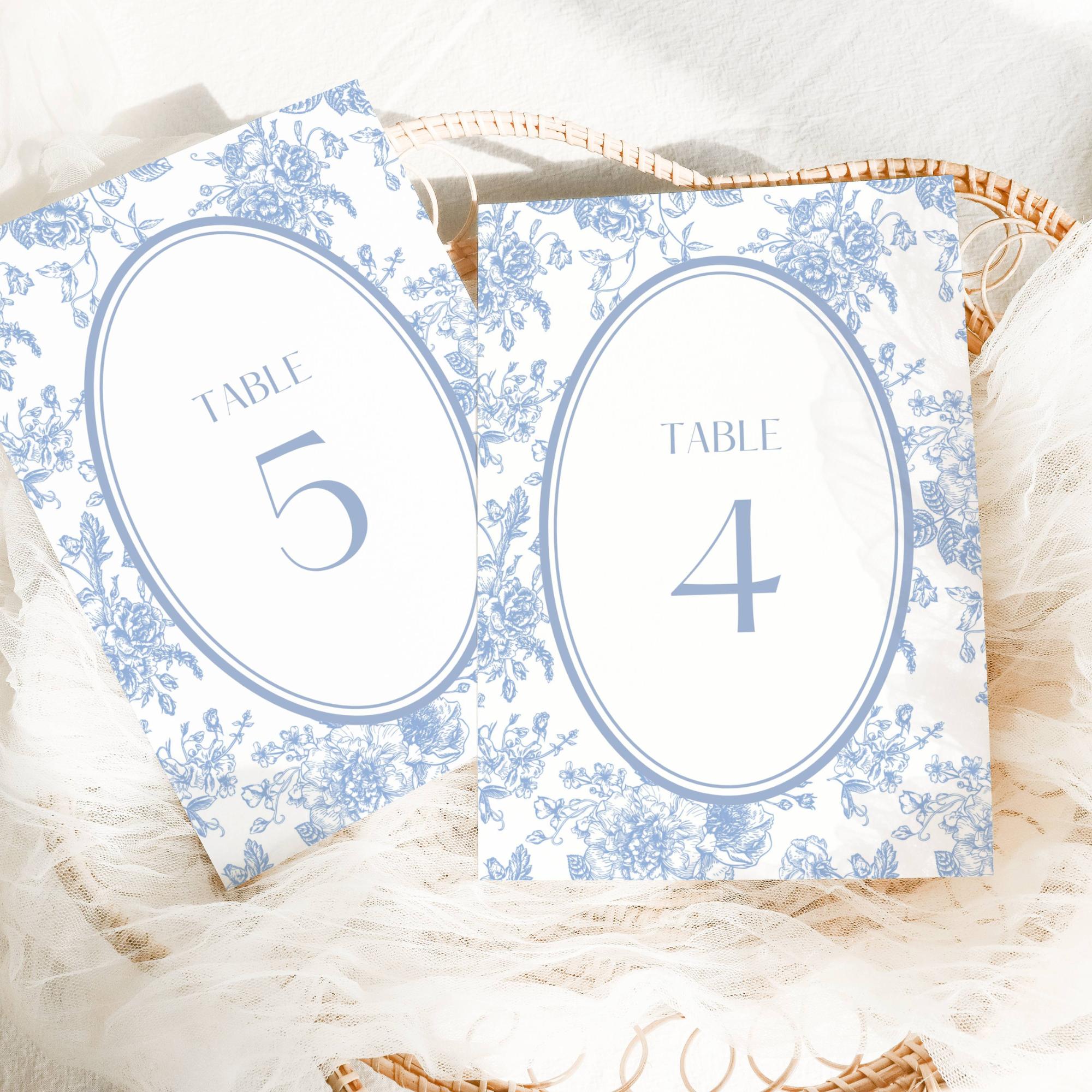 Floral Wedding Table Number Template: Gold Frame (digital Download ...