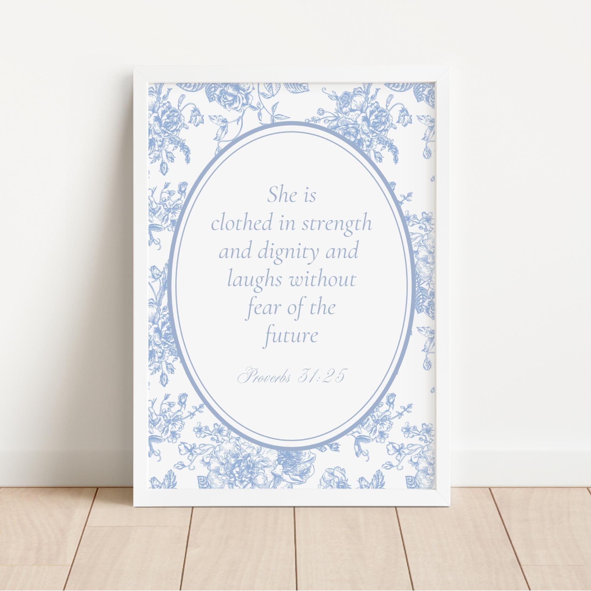 Blue Toile Printable Sign Template: Editable Floral Design (digital ...