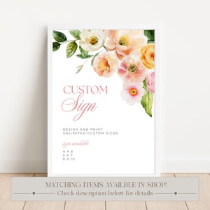 Floral Bridal Shower Name Card Template Printable Place Card Template ...