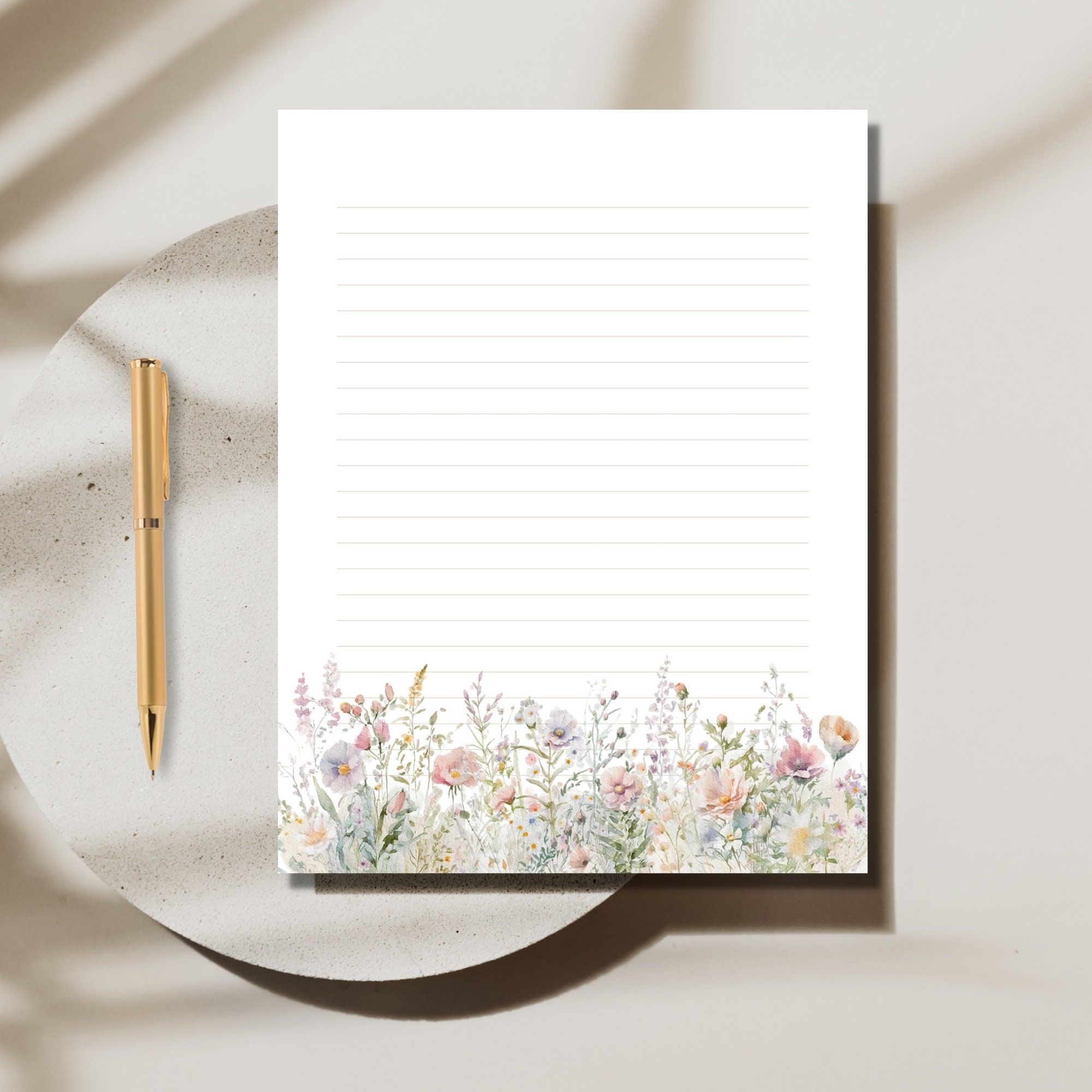 Printable Letter Writing Papers Printable Floral Letter Writing Papers ...
