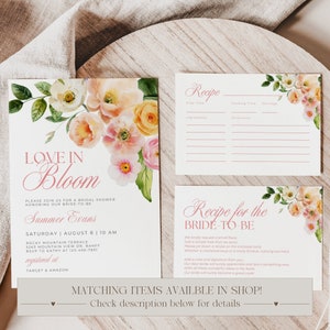 Floral Bridal Shower Name Card Template Printable Place Card Template ...