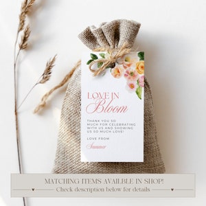 Floral Bridal Shower Name Card Template Printable Place Card Template ...