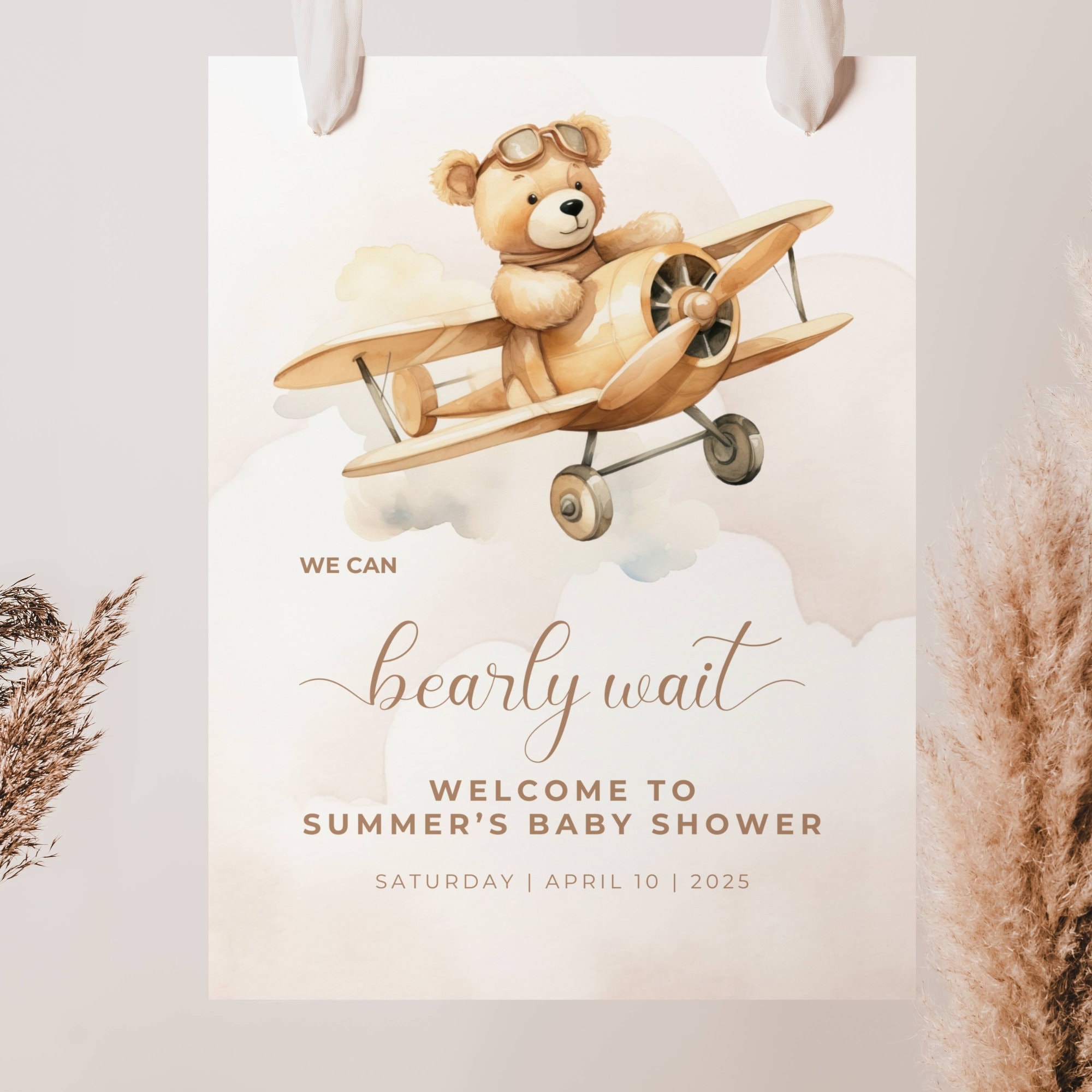 Neutral Baby Shower Welcome Sign Template Editable Gender Neutral Baby ...