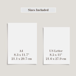 Printable Stationery Set for Office Supply Bundle With Border Floral ...