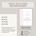 Pink Checkered Baby Shower Welcome Sign: Retro Theme (digital Download ...