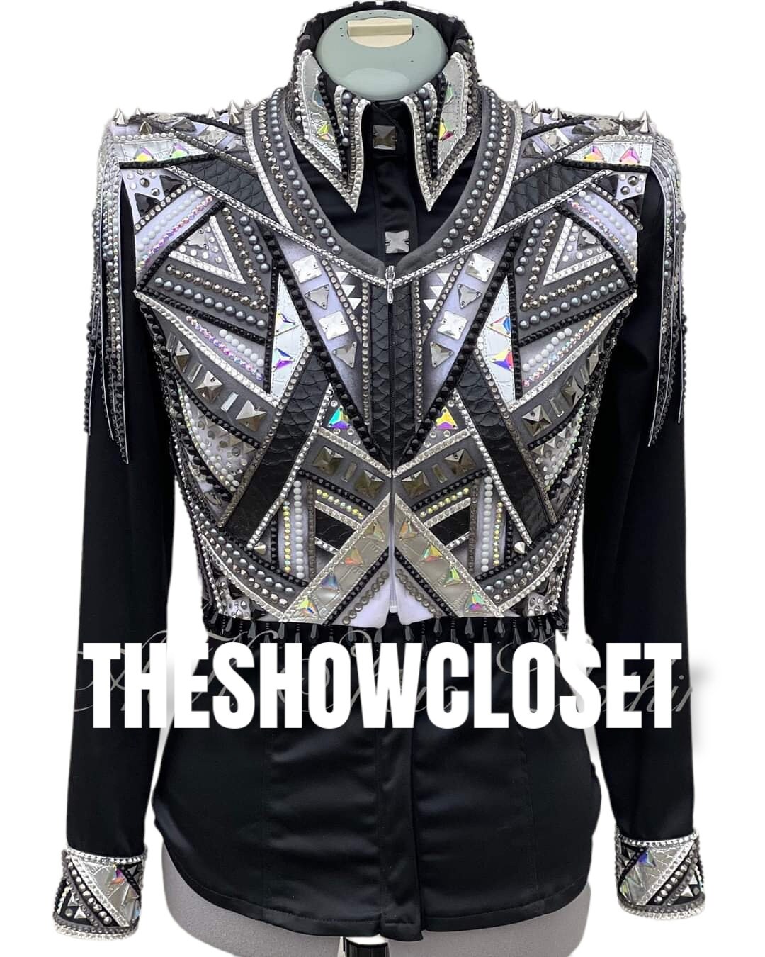Black Base Show Bolero With Greys and Clear Accents + Balck Base Shirt ...