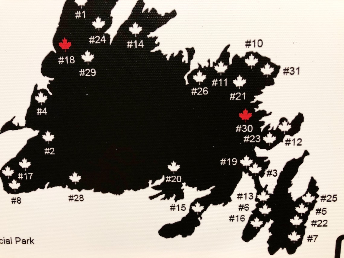 Newfoundland Provincial Park Canvas Map: 16 X 12 - Etsy