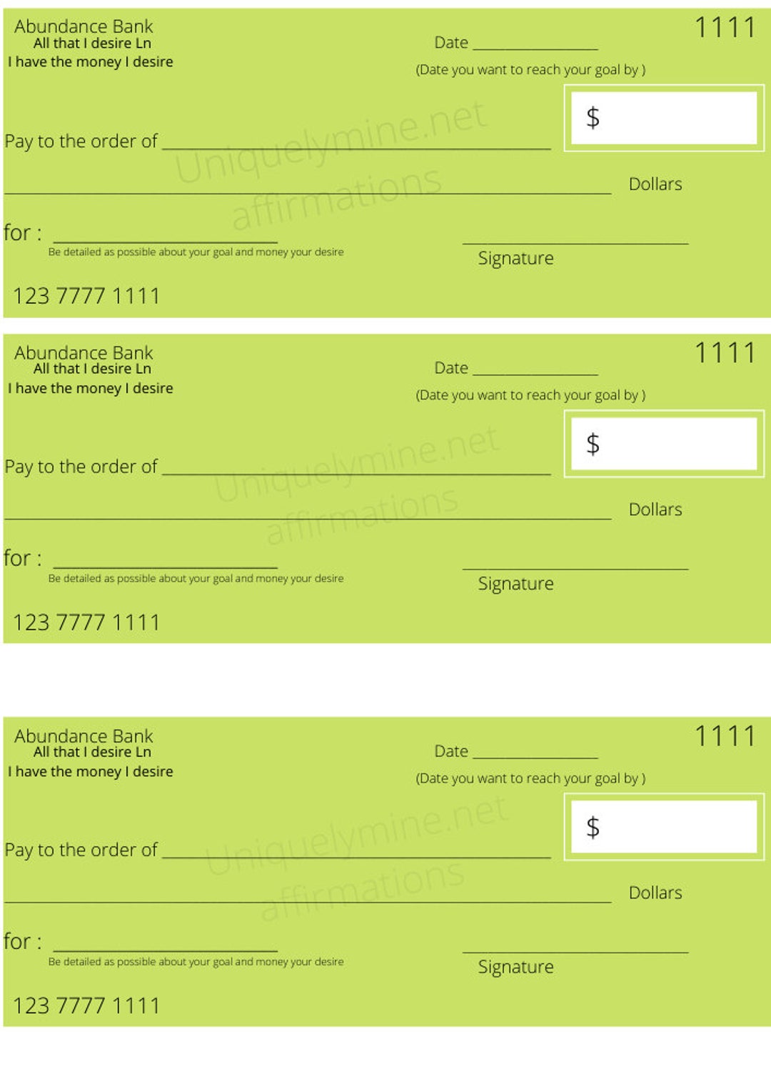 2021 Vision Board Abundance Prosperity Green Adult Printables With ...