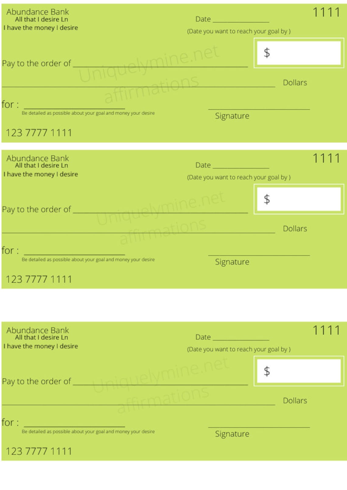 2021 Vision Board Abundance Prosperity Green Adult Printables With ...