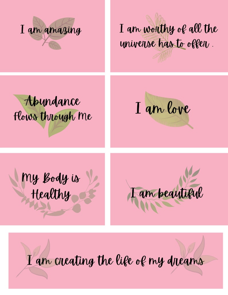 Best Seller Digital Vision Board Affirmation Motivational Printables ...