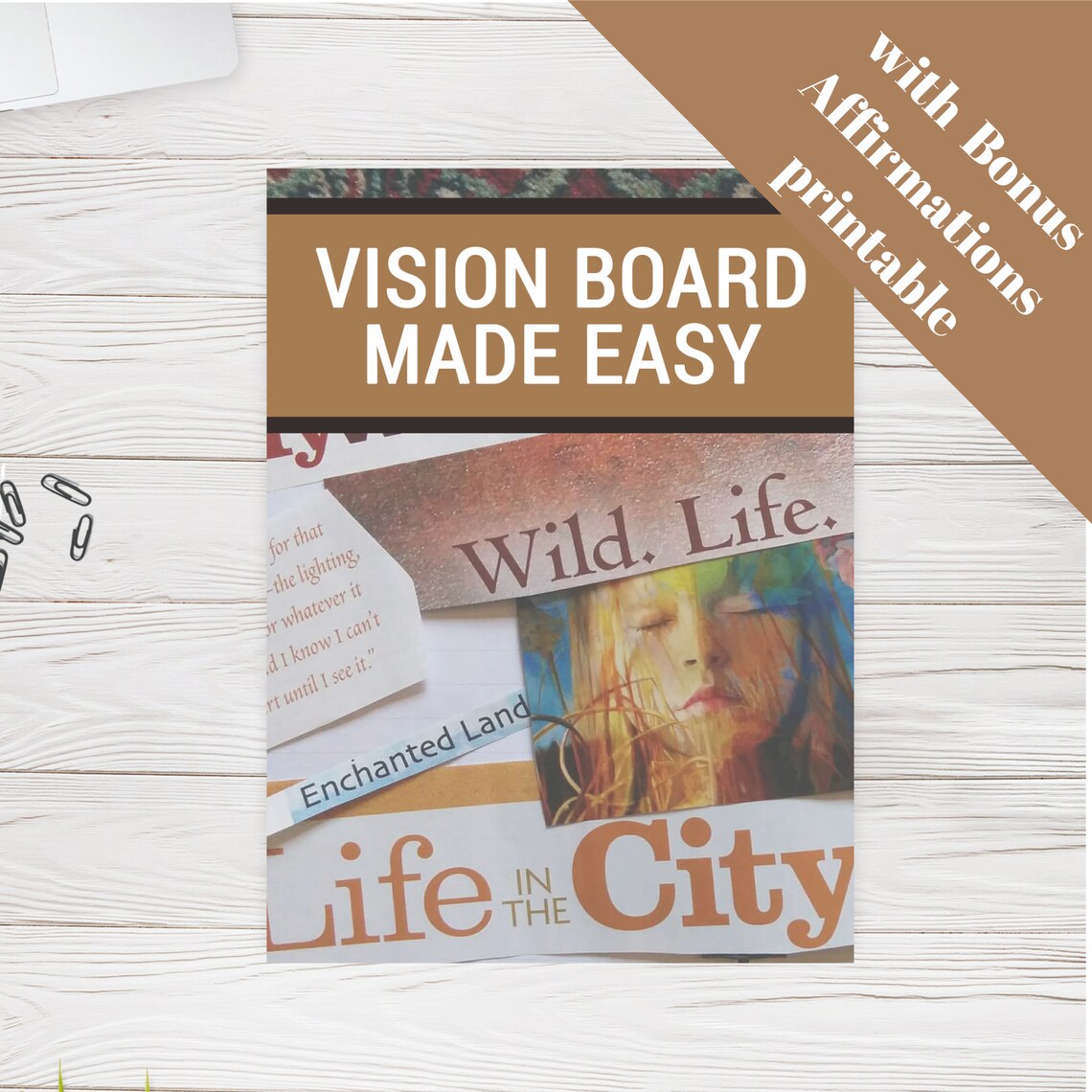 Digital Vision Board Bundle Kit With Bonus Affirmation Printouts for ...