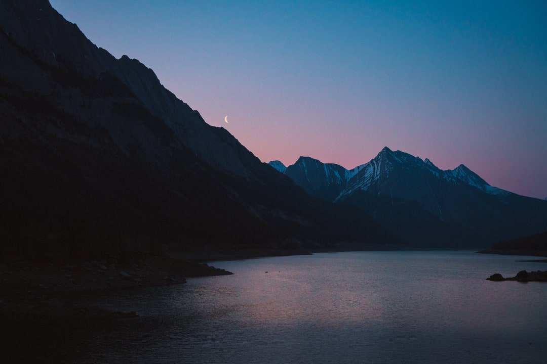 Mountain Lake Moonrise - Nature Fine Art Photography Print, Gift Idea ...