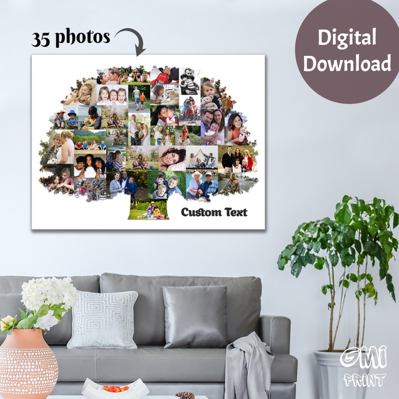 Family Tree Collage Family Photo Collage Family Tree Wall | Etsy