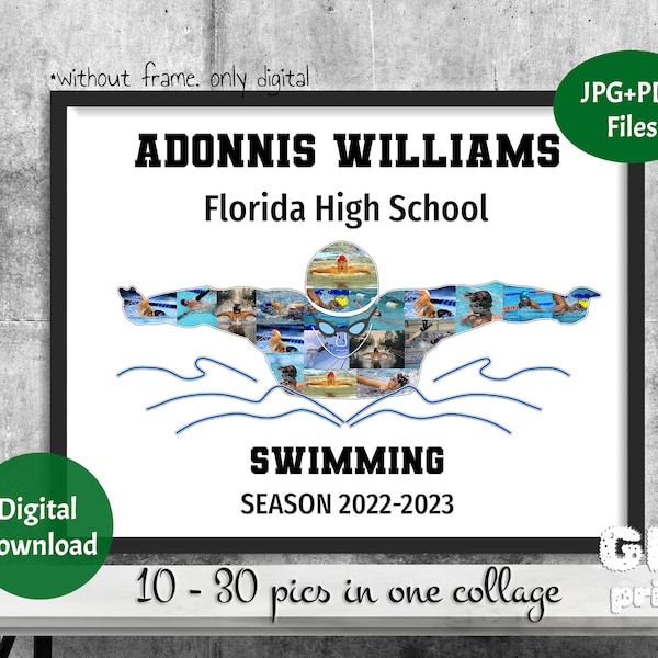 Swimming Photo Collage - Etsy
