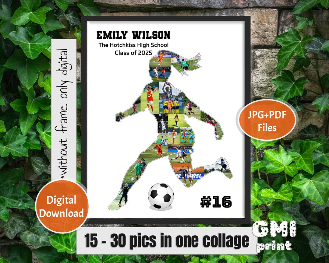 Soccer Female Player Gift, Senior Sport Collage, Gift for Player ...