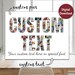Any Custom Word Collage, Custom Photo Gift, Your Text Photo Collage ...