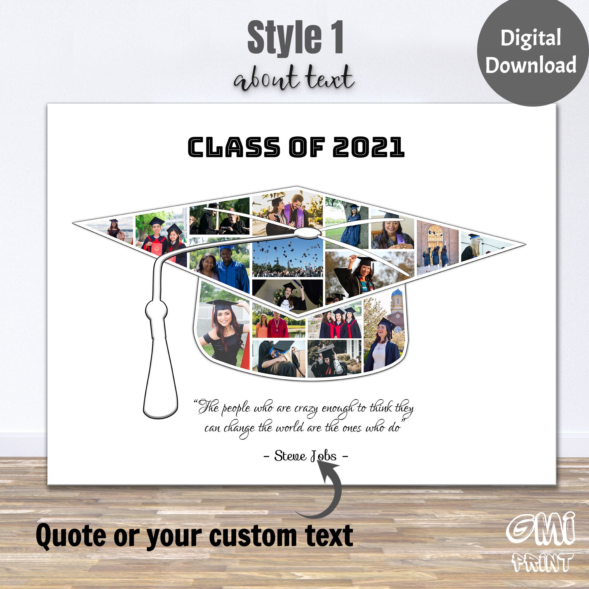 2022 Custom Graduation Cap Photo Collage DIGITAL FILE ONLY | Graduation ...