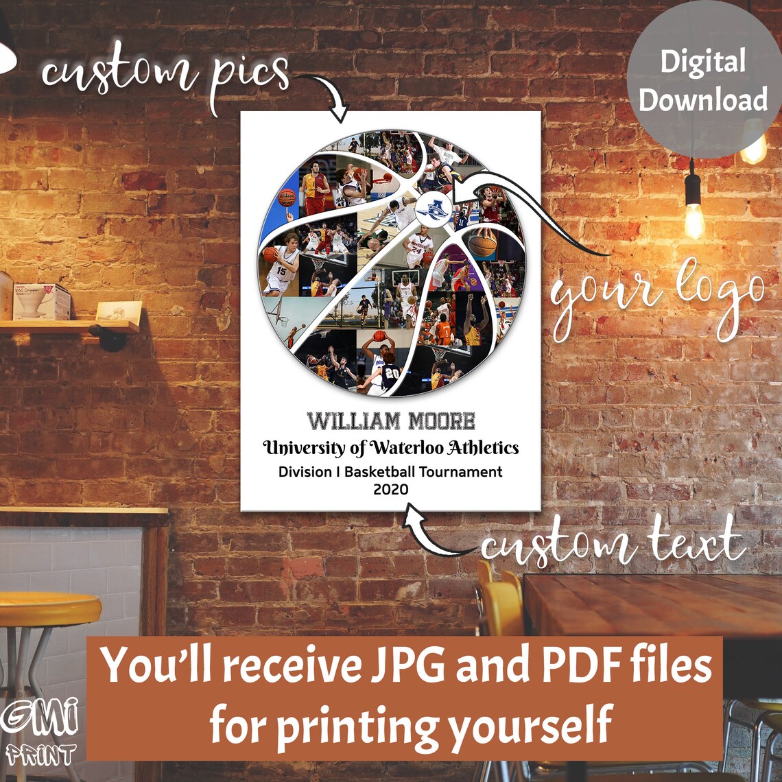 Basketball Photo Collage Sport Photo Gift Gift for Player | Etsy