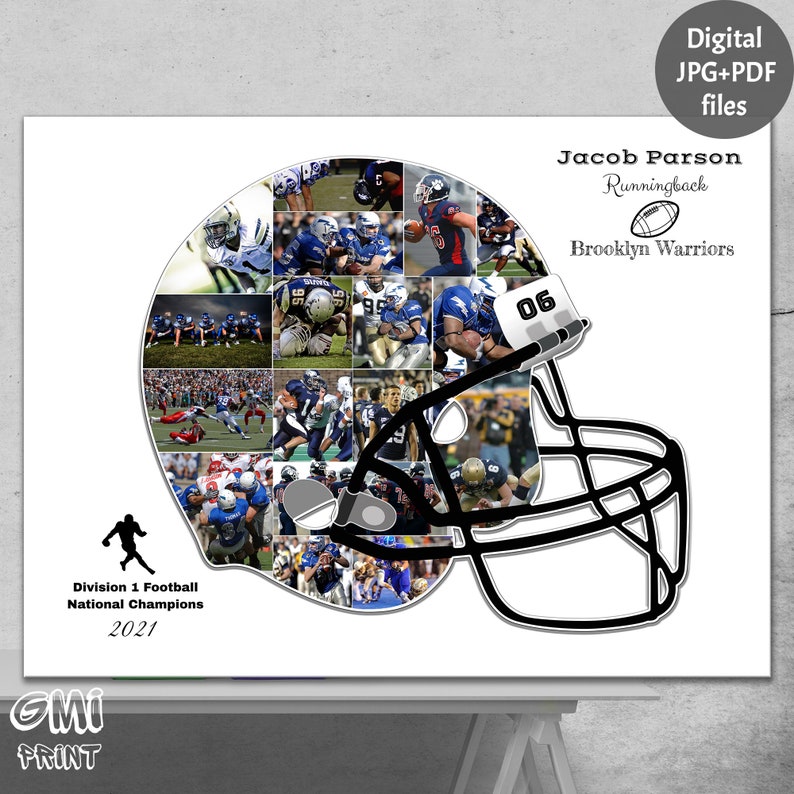 Football Photo Gift American Football Photo Collage Football - Etsy