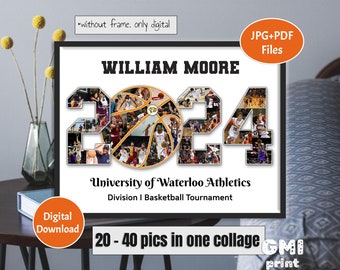 2024 Basketball Photo Collage, 2024 Year Photo Gift, Gift for Player ...