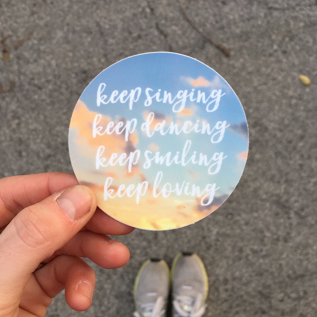 Encouraging Water Bottle Sticker, Keep Loving Sticker, Laptop Sticker ...